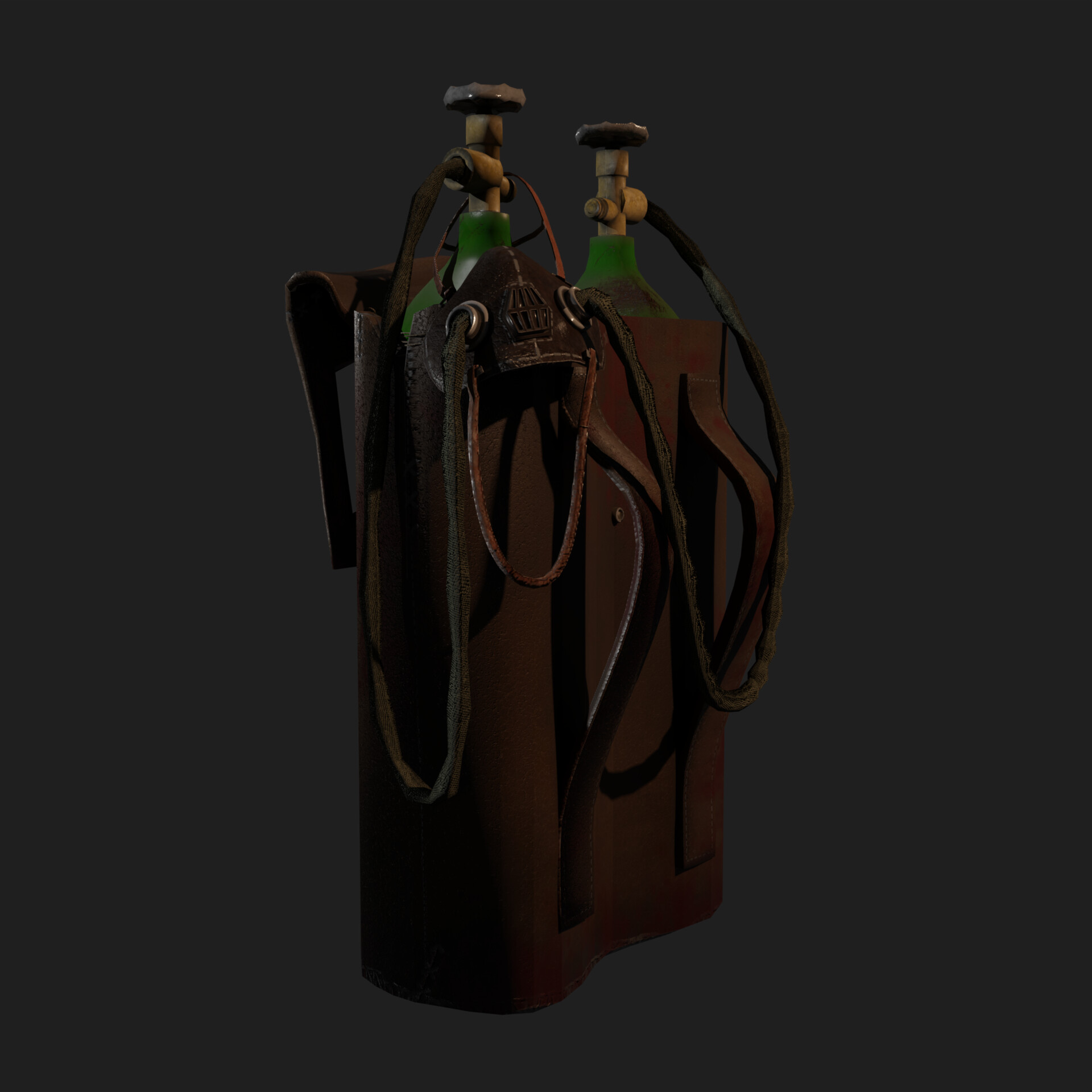 ArtStation - Gas Mask with Oxygen Tanks