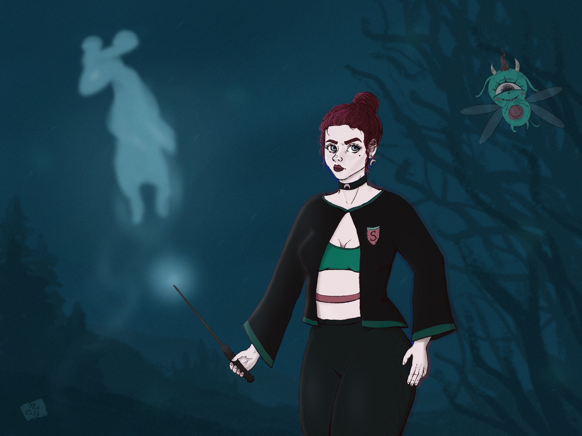 ArtStation - Slytherin girl