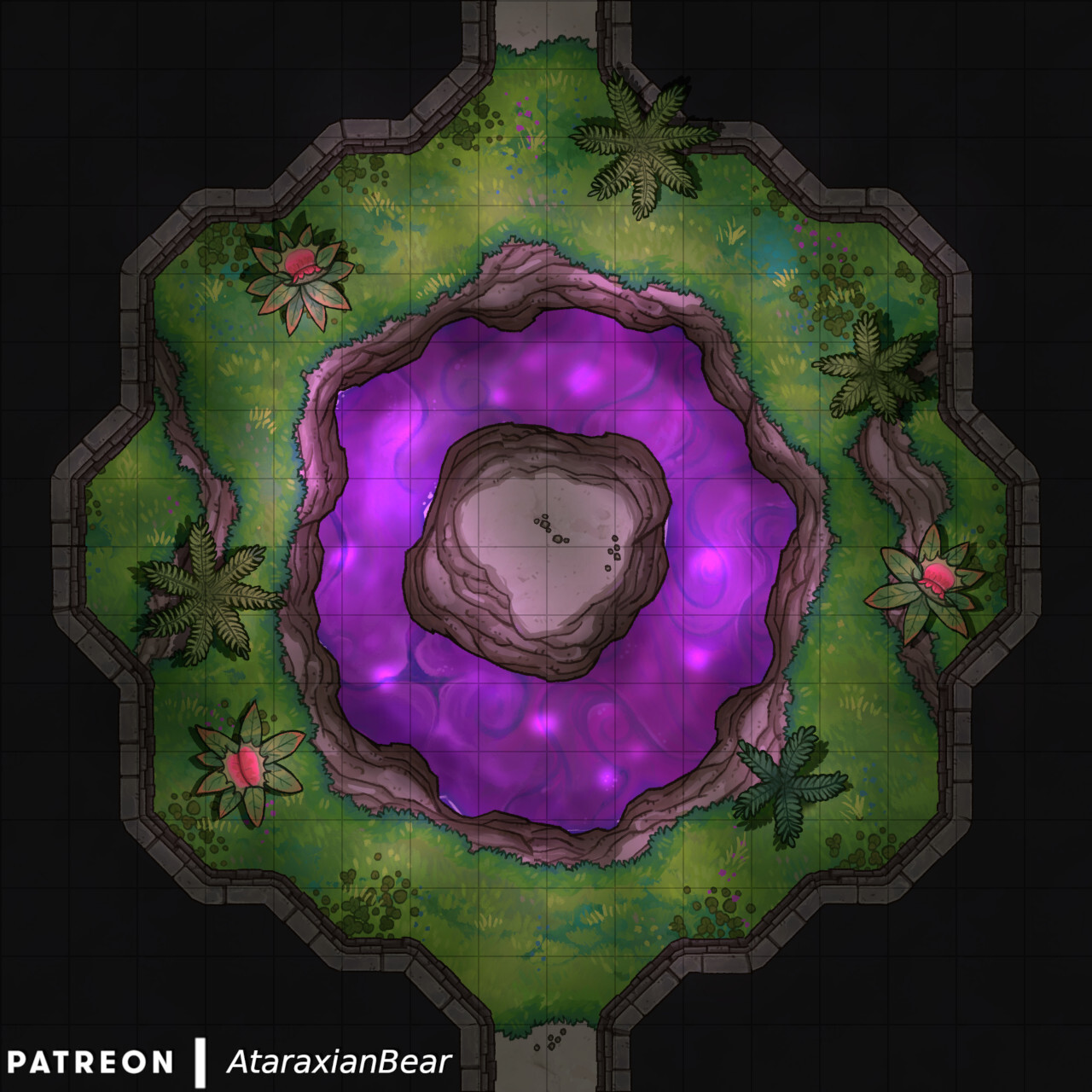 ArtStation - A magical pool in a room of nature