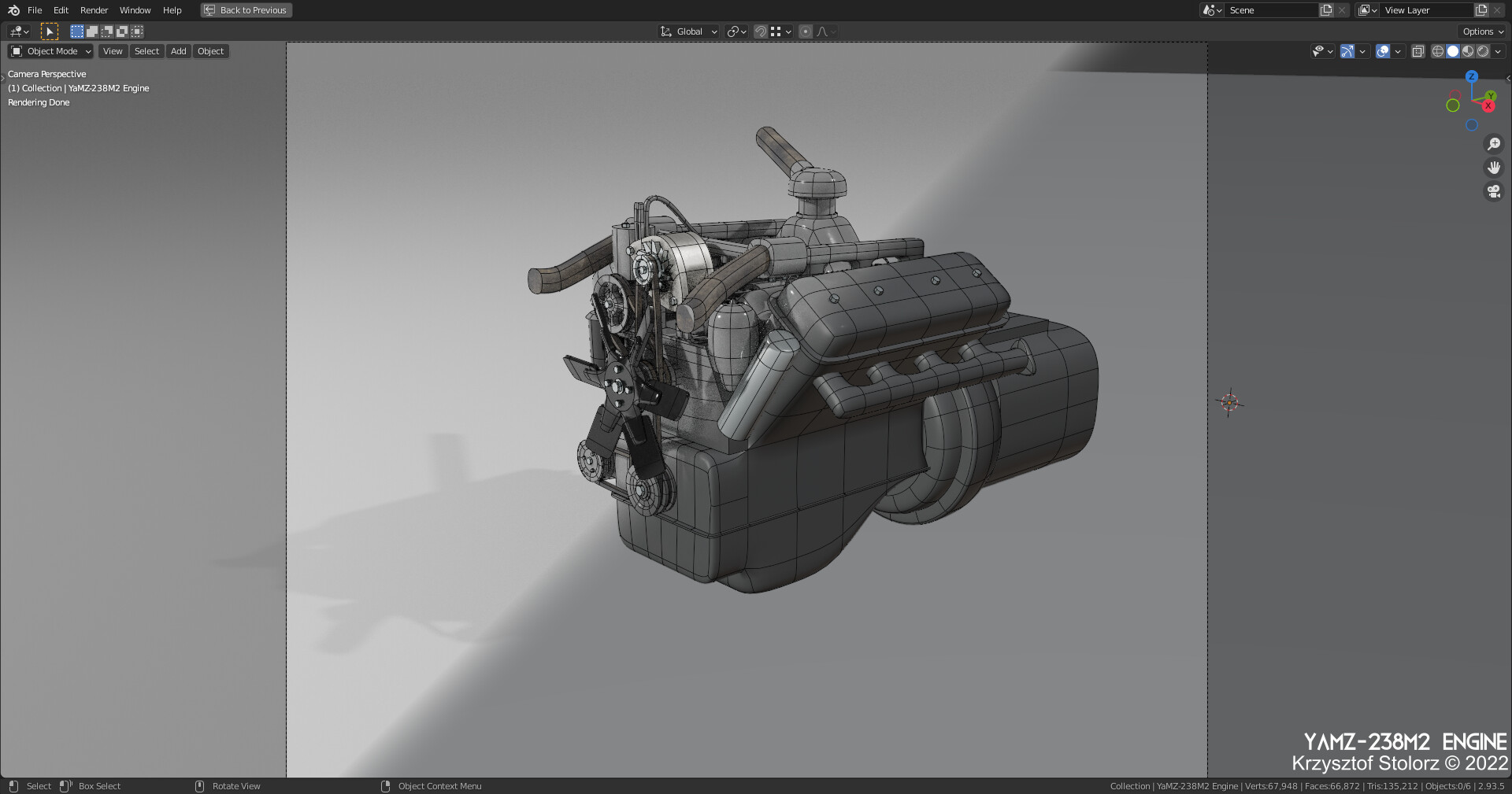 Krzysztof Stolorz - YaMZ-238M2 Engine with gearbox (new)