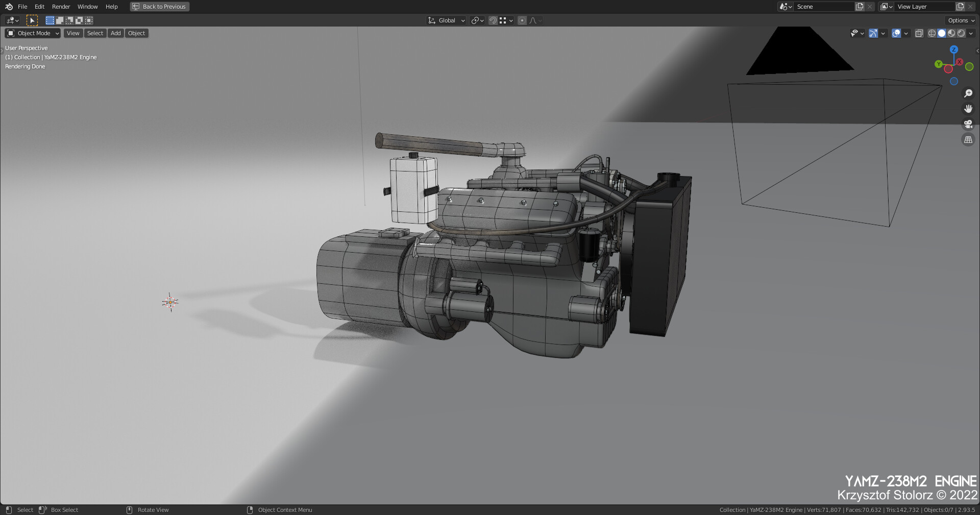 Krzysztof Stolorz - YaMZ-238M2 Engine with gearbox (new)