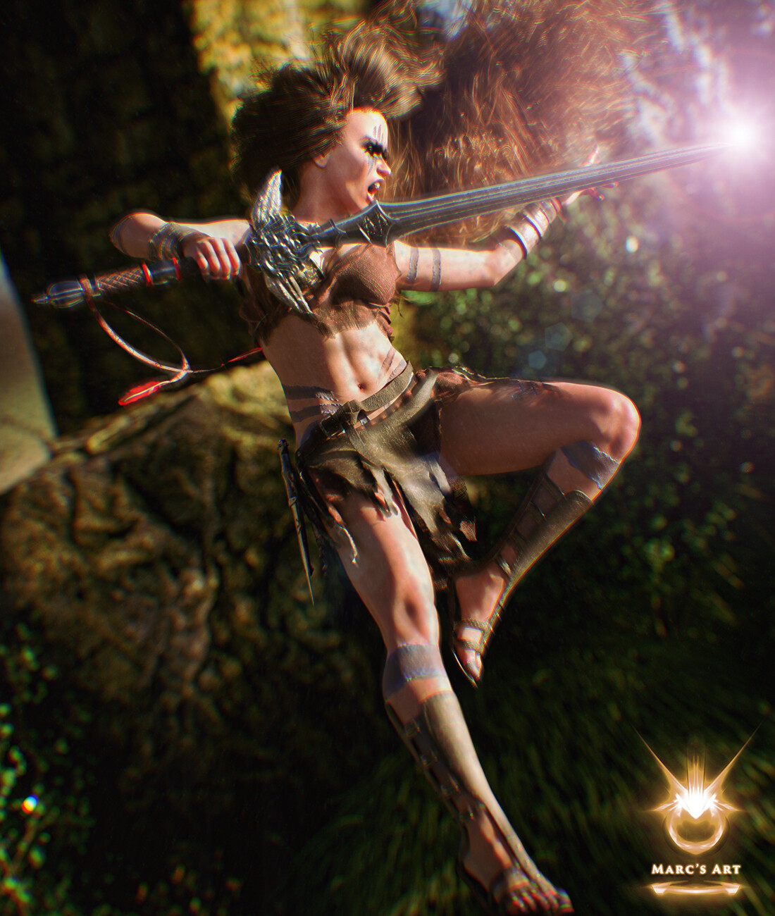 ArtStation - MA-Barbarian Warrior Woman