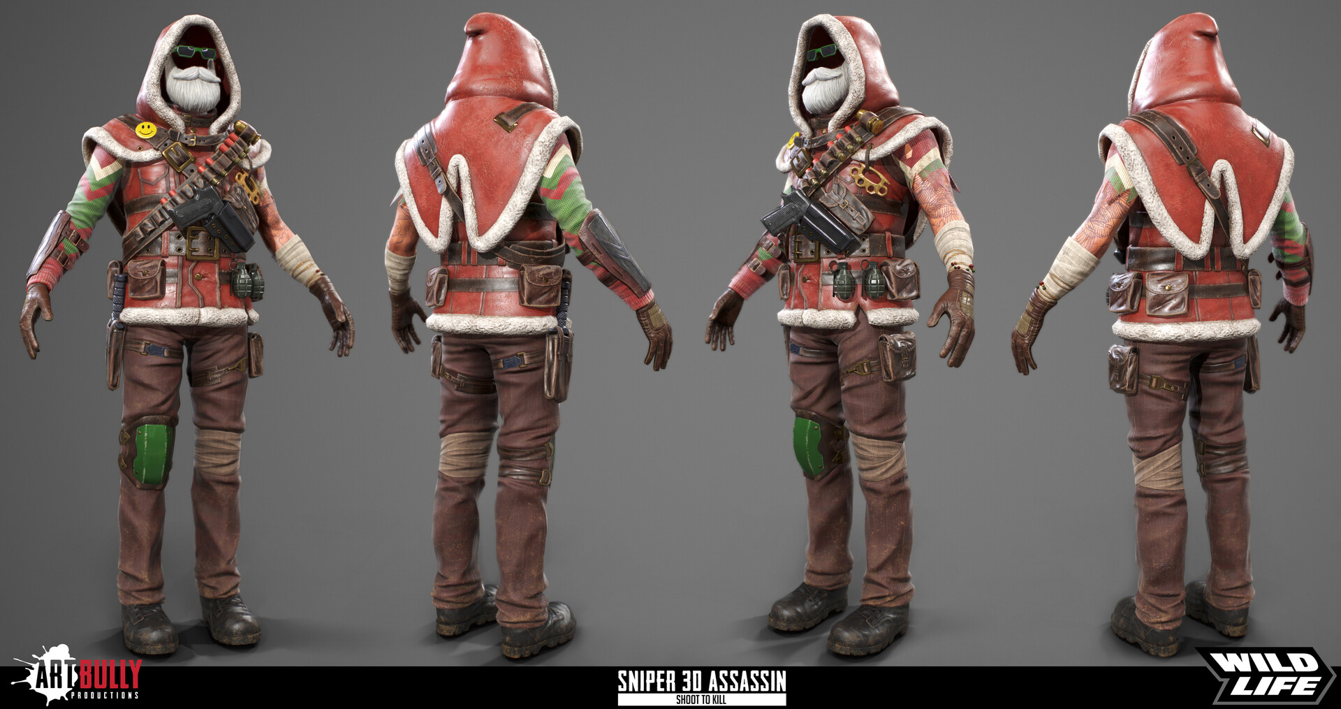 Artstation Bad Ass Santa Skin