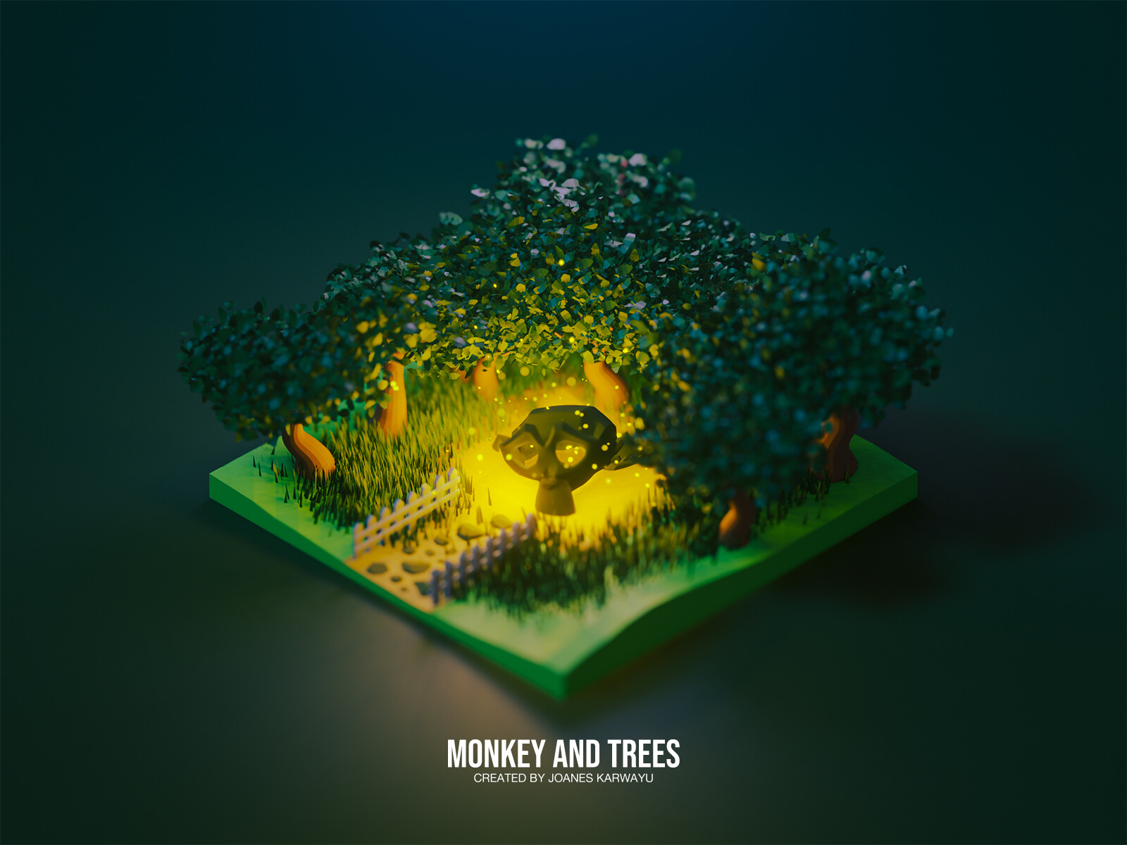 ArtStation - Monkey and Trees
