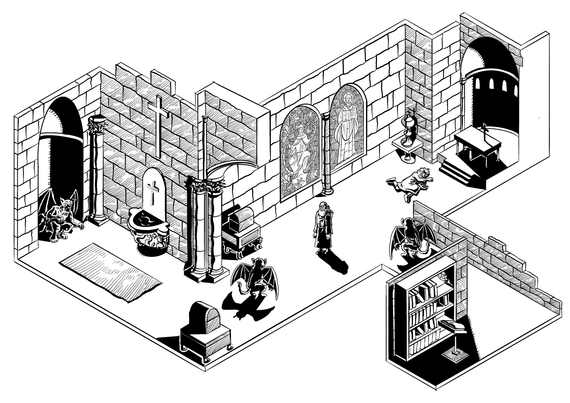 ArtStation - Isometric map for gamebook
