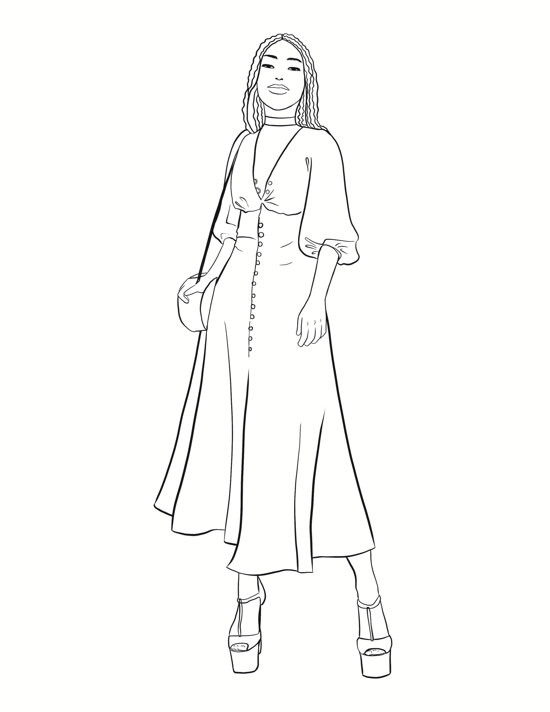 Salwar Kameez Coloring Pages