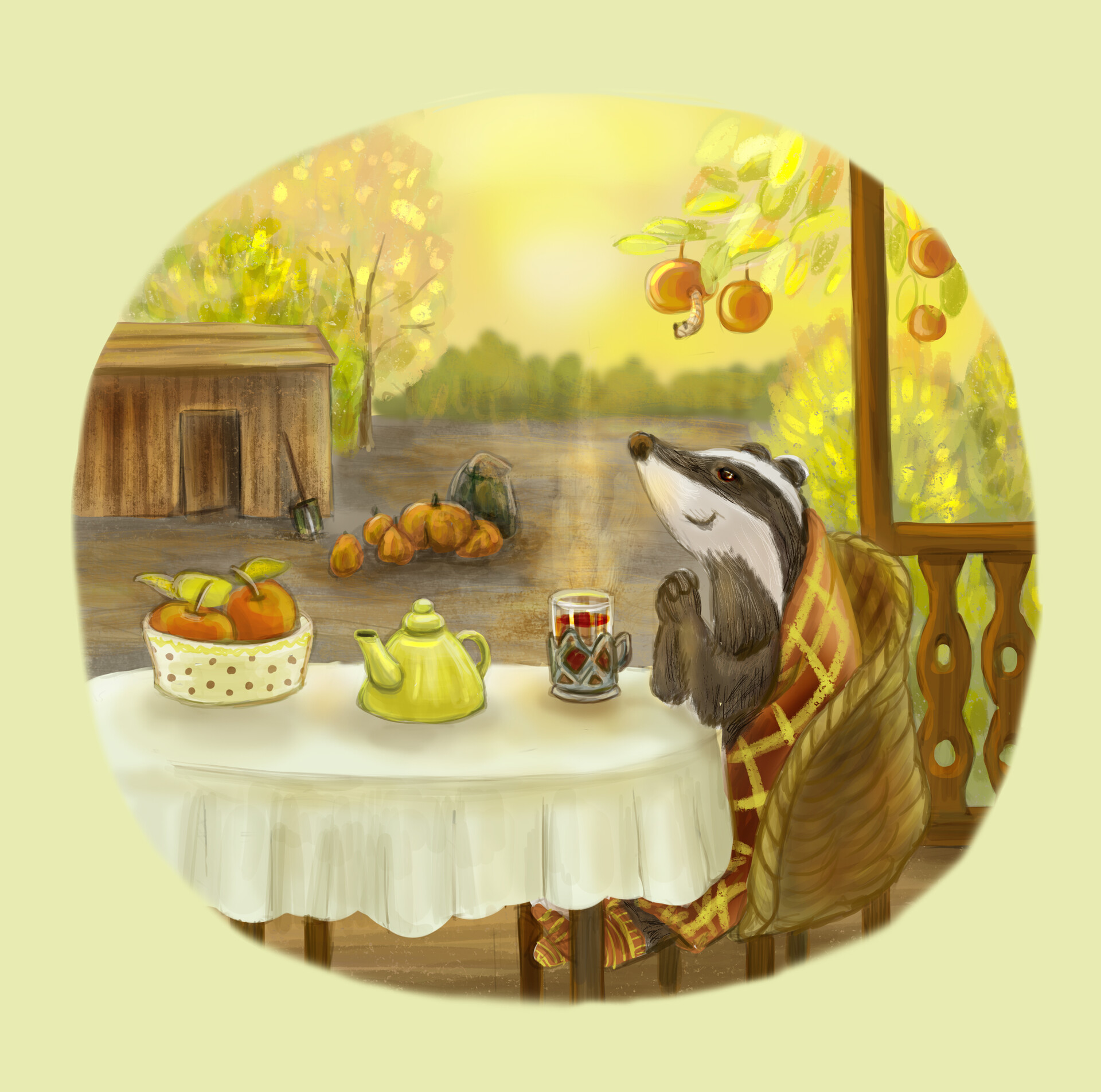 ArtStation - Badger and scented tea