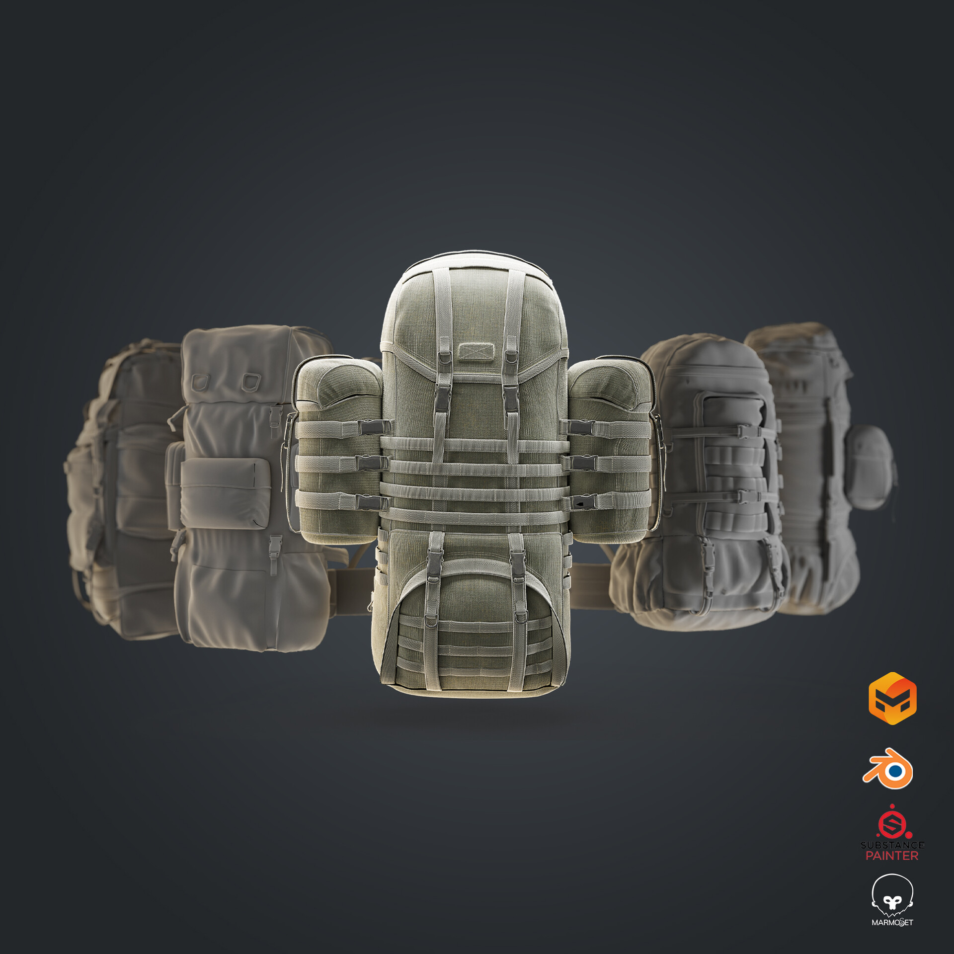 ArtStation - Military Backpack Collection