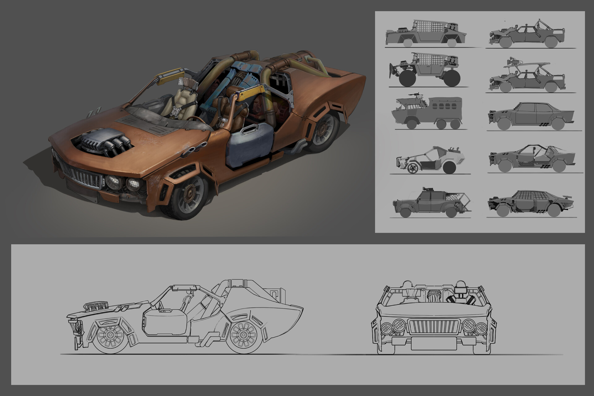 ArtStation - Wasteland Style Vehicle Design