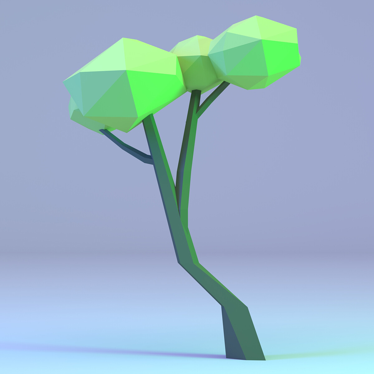ArtStation - Low Poly Polygon Tree 3D Model