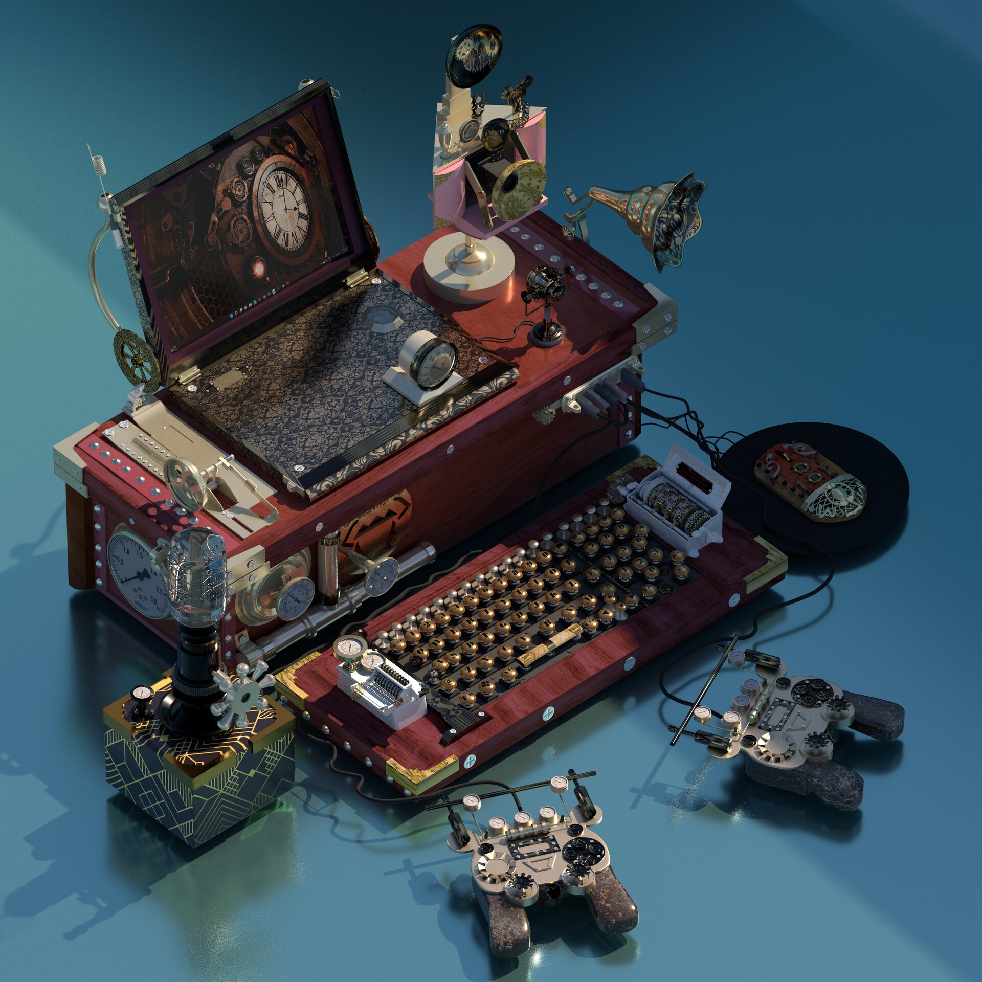 ArtStation - Steampunk system Setup