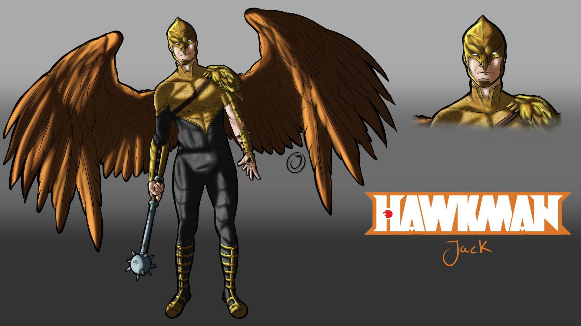 ArtStation - Self portrait as Hawkman