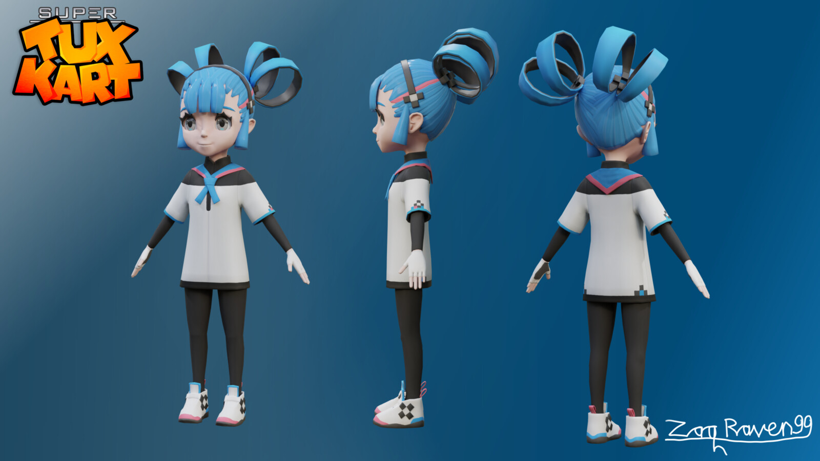 Ishaq Al Asyja` - SuperTuxKart: Godette 3D game model