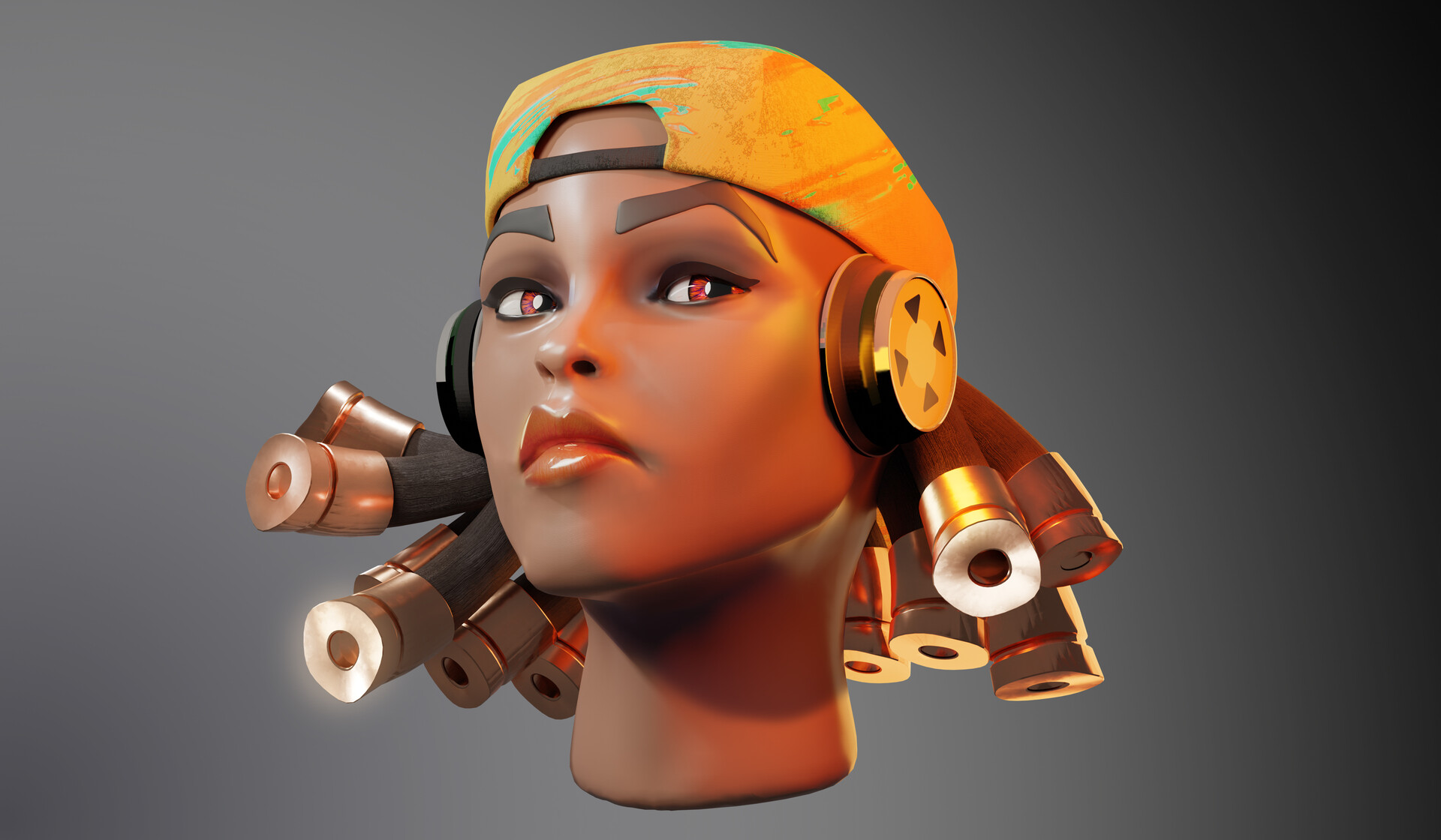 ArtStation - Raze's head from Valorant by Brandon Meier
