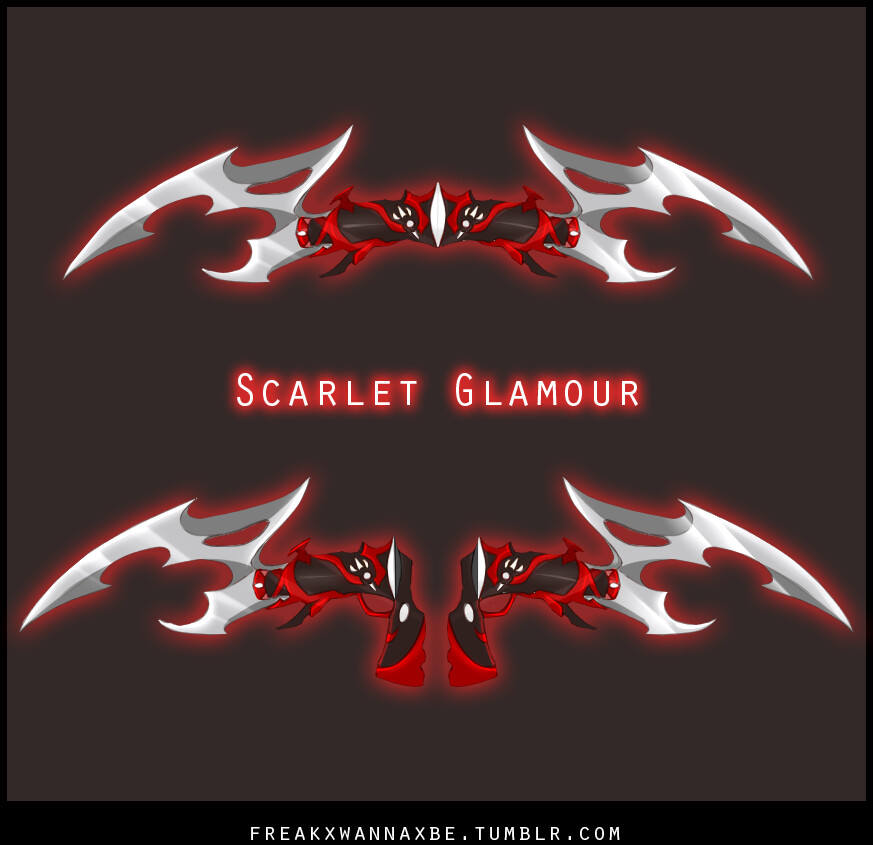 ArtStation - RWBY original weapon: Scarlet Glamour
