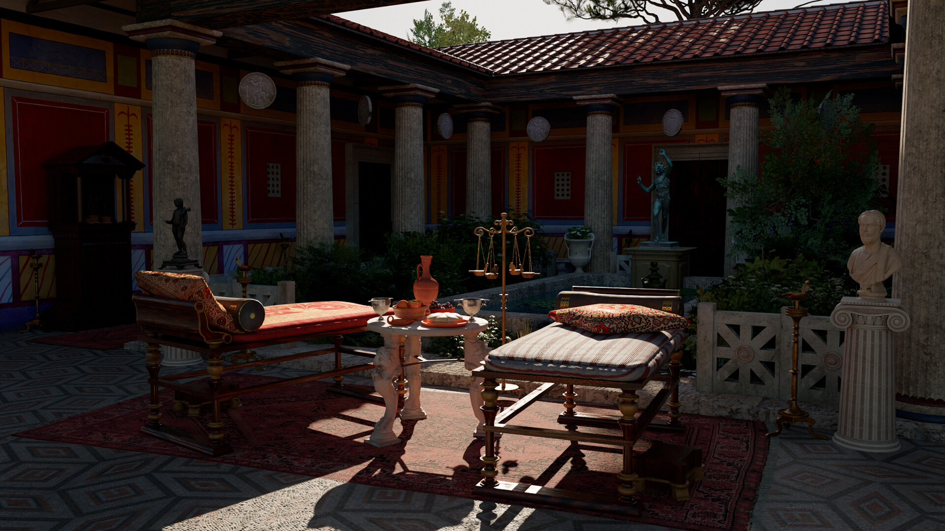 ArtStation - Roman Peristylum in Blender