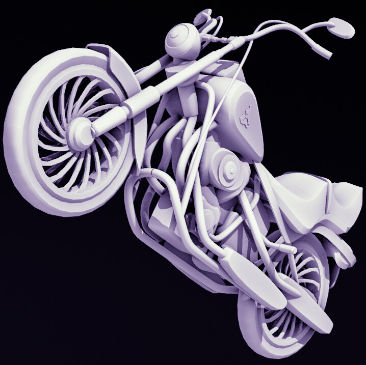 ArtStation - Retro Motorcycle