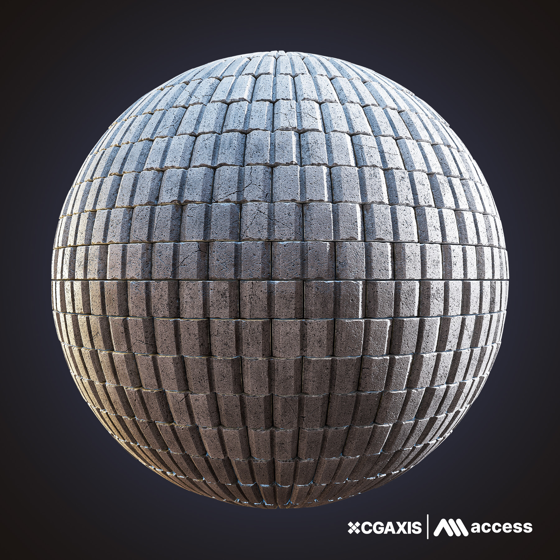 ArtStation - Grey Cinder Block Wall PBR Material x PBR Texture