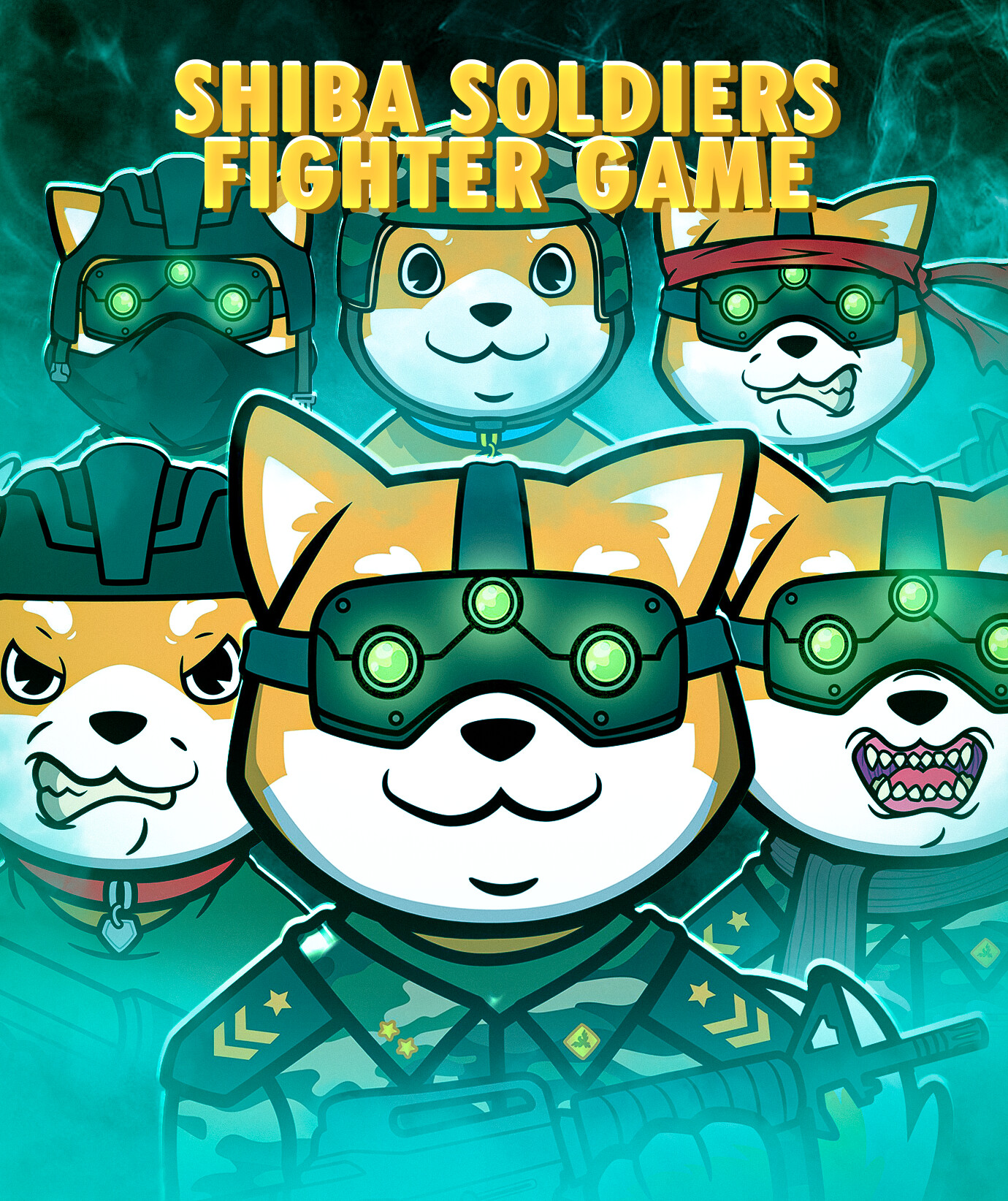 ArtStation - ShibaSoldiers Fighter Game poster