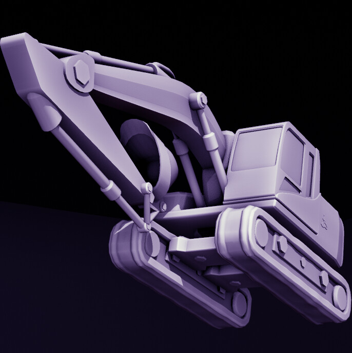 ArtStation - Stylized Excavator