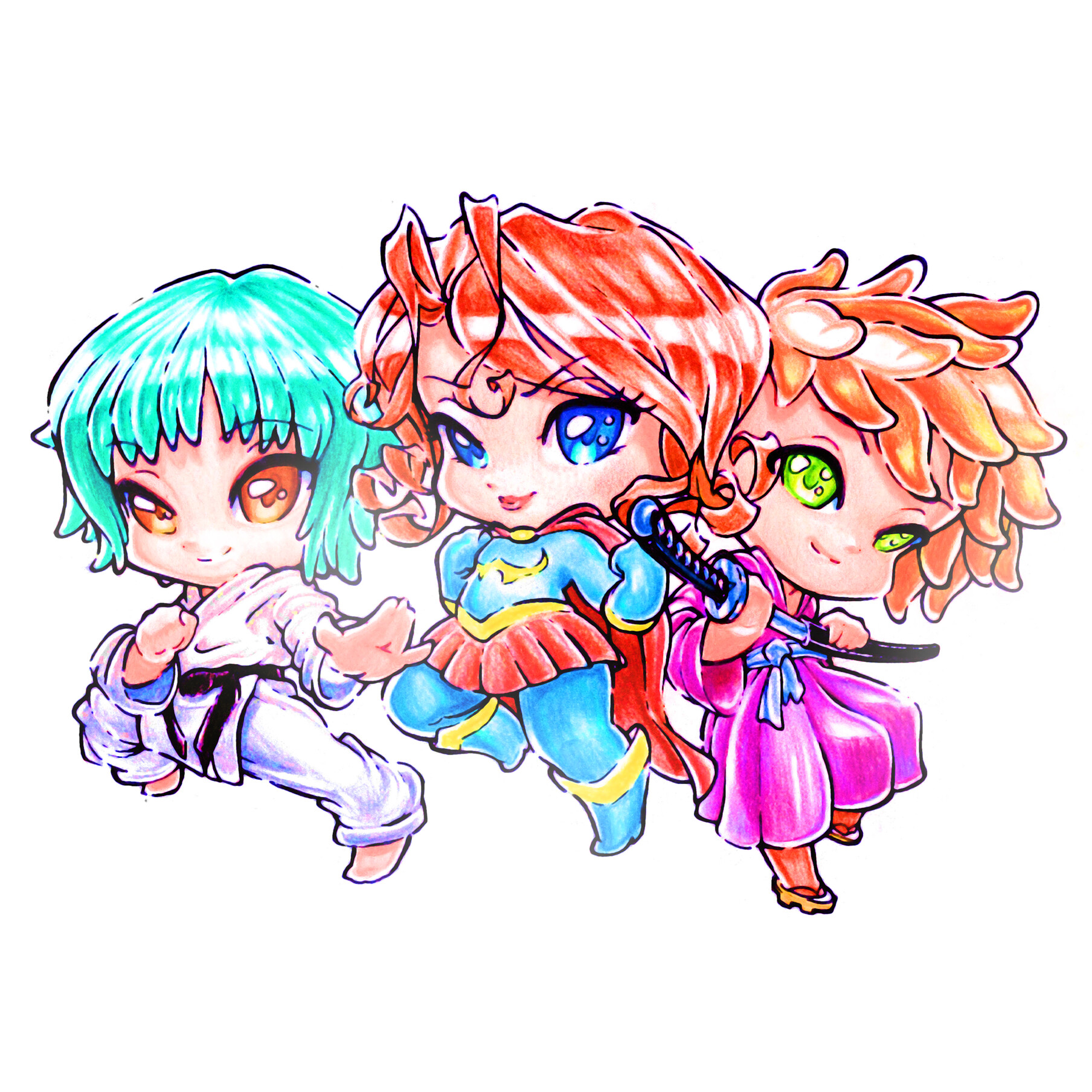 ArtStation - Chibi heroes - OC