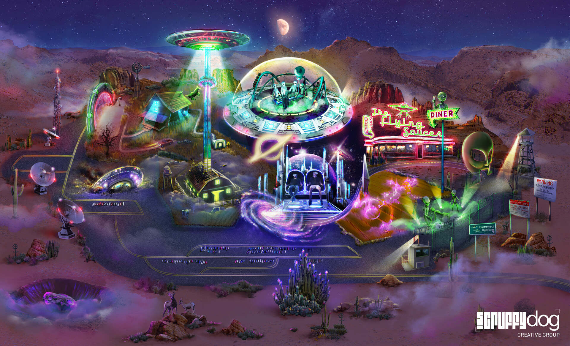 ArtStation - UFO theme park