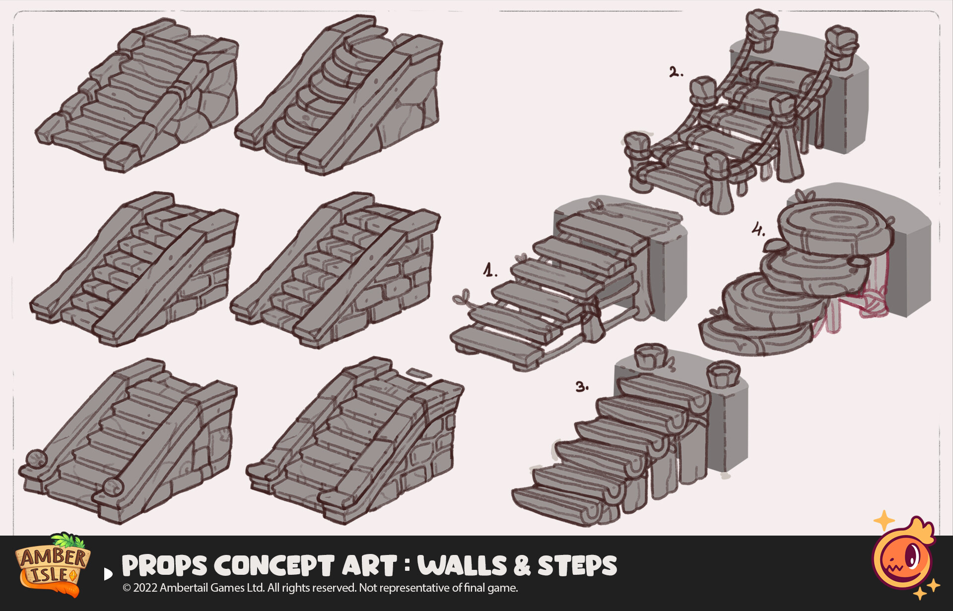 Inès Rotzinger - Amber Isle - Wall and Steps - Wall and Floor Textures