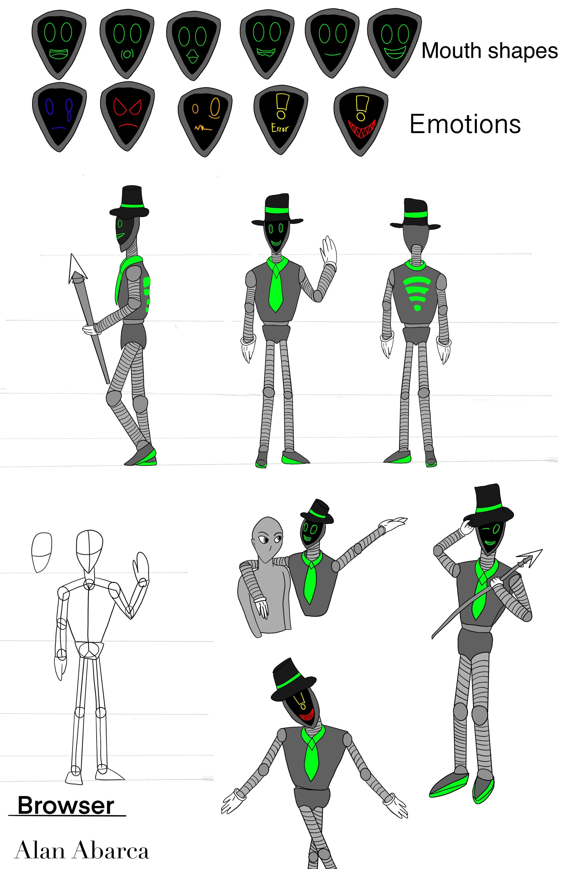 Alan Abarca - Character Art and turnaround sheets