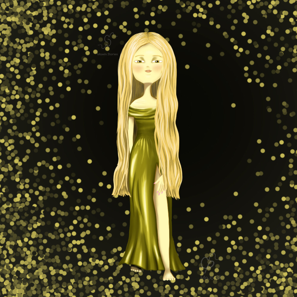 ArtStation - Golden fairy (character design 2d)