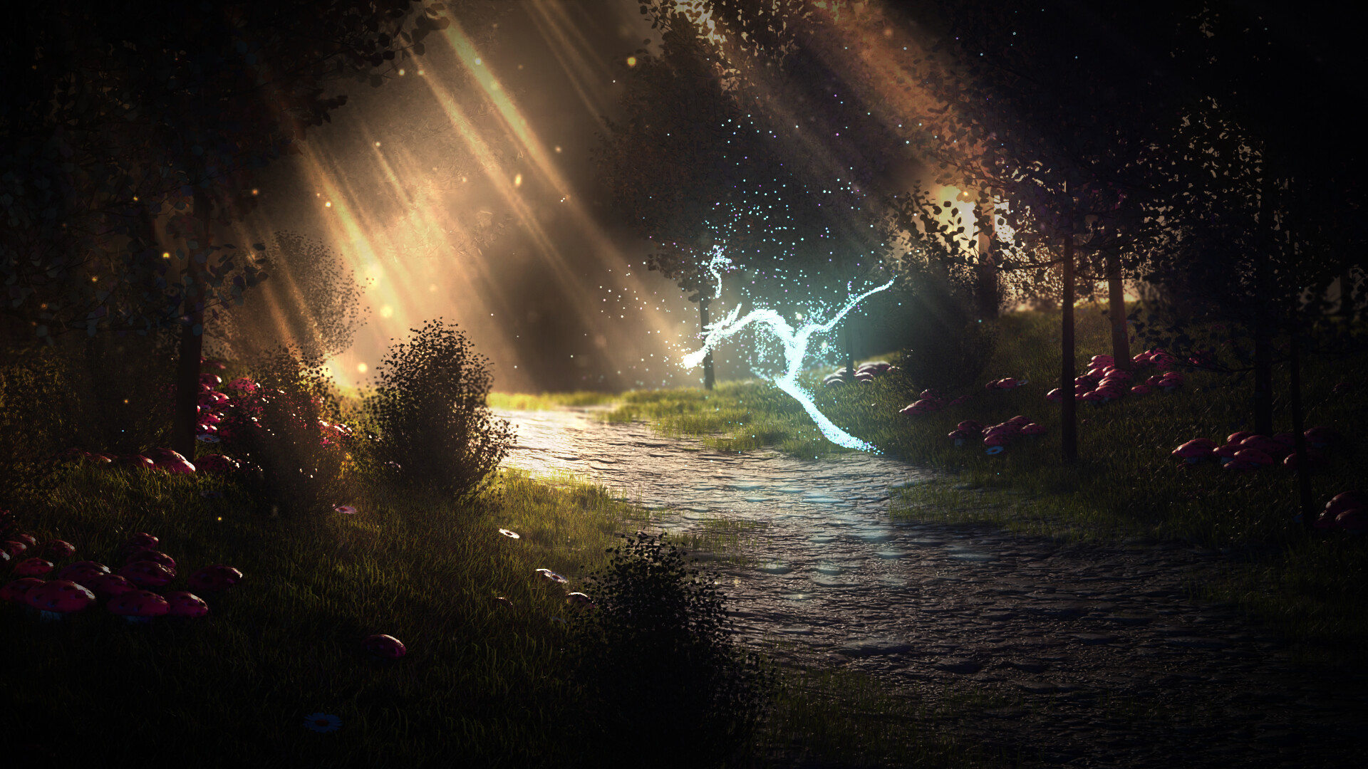 ArtStation - Wisp in the Forest