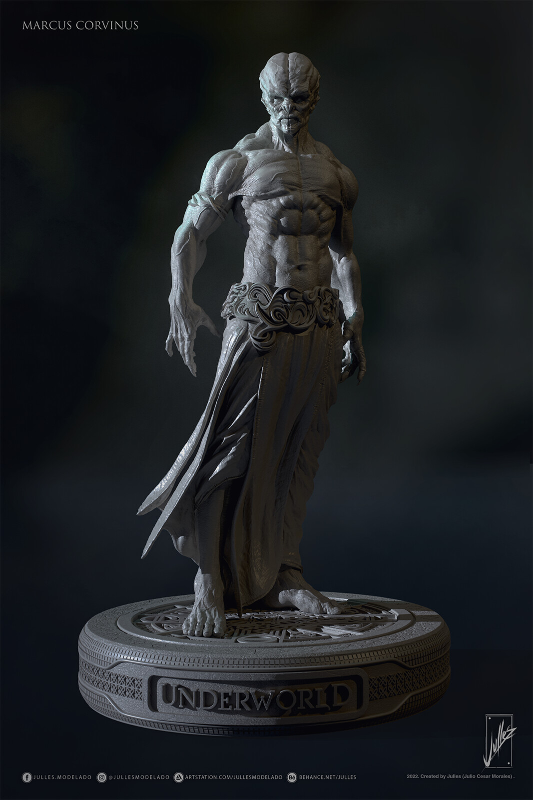 Julles Modelado - Marcus Corvinus Underworld for 3d print