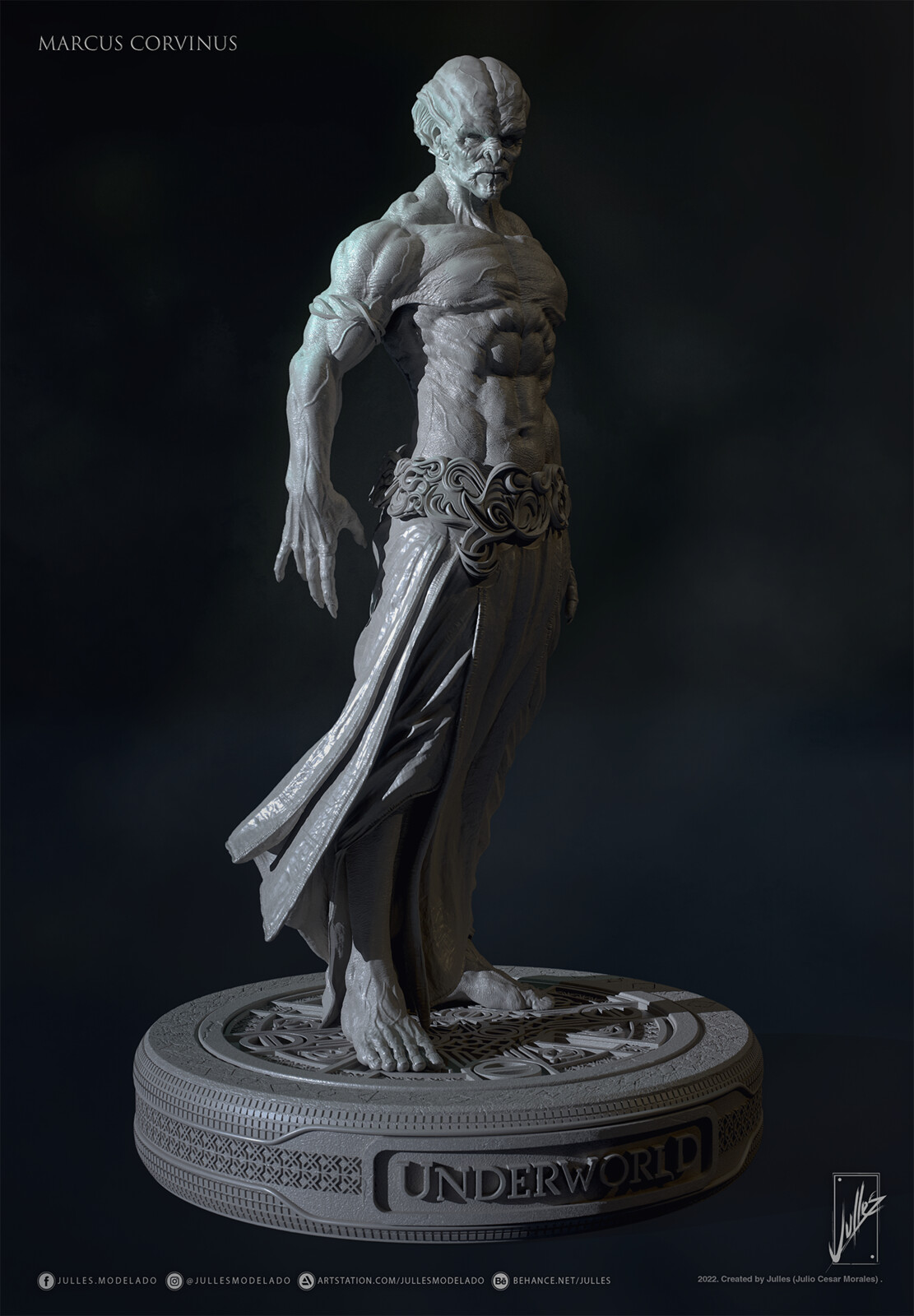 Julles Modelado - Marcus Corvinus Underworld for 3d print