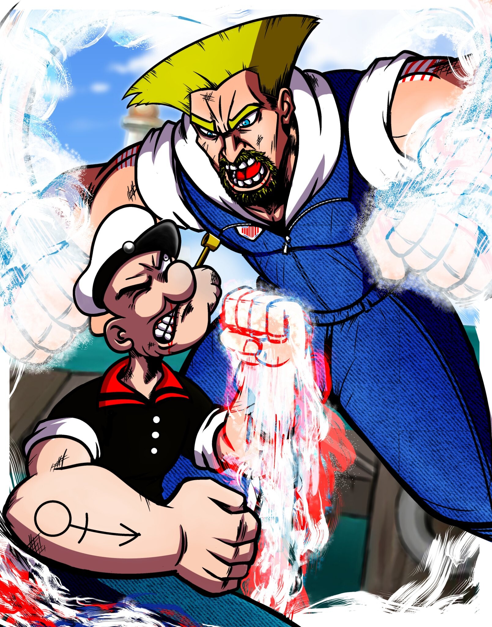 ArtStation - Guile (SF6) v PopEye