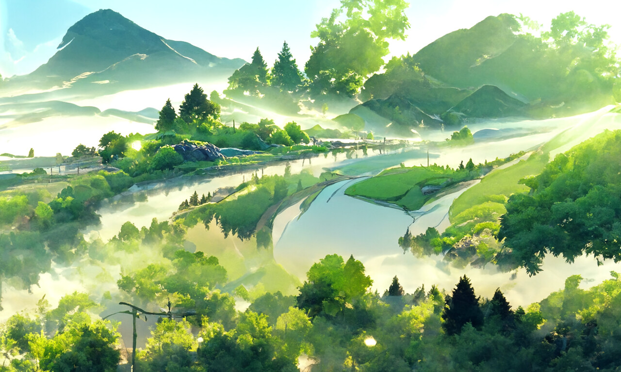 ArtStation - Morning Light Over the Fields