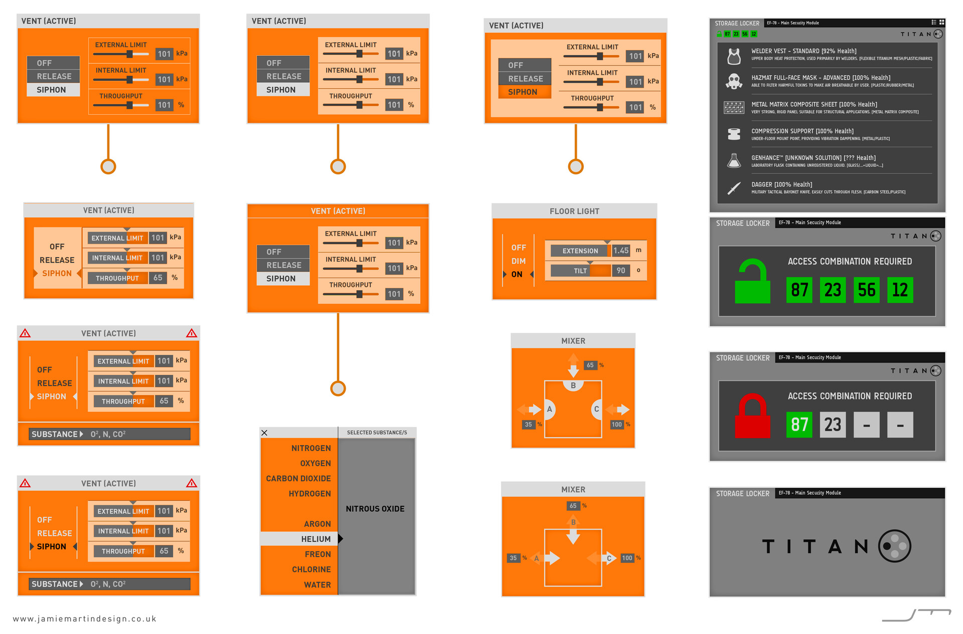Jamie Martin - Space Station: UI Graphic Design - concept art
