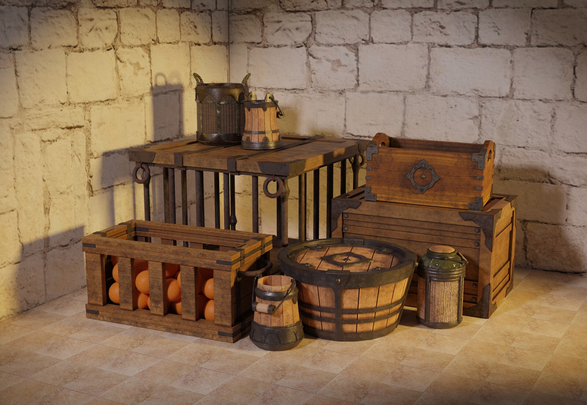 ArtStation - Props modeled for a video game.