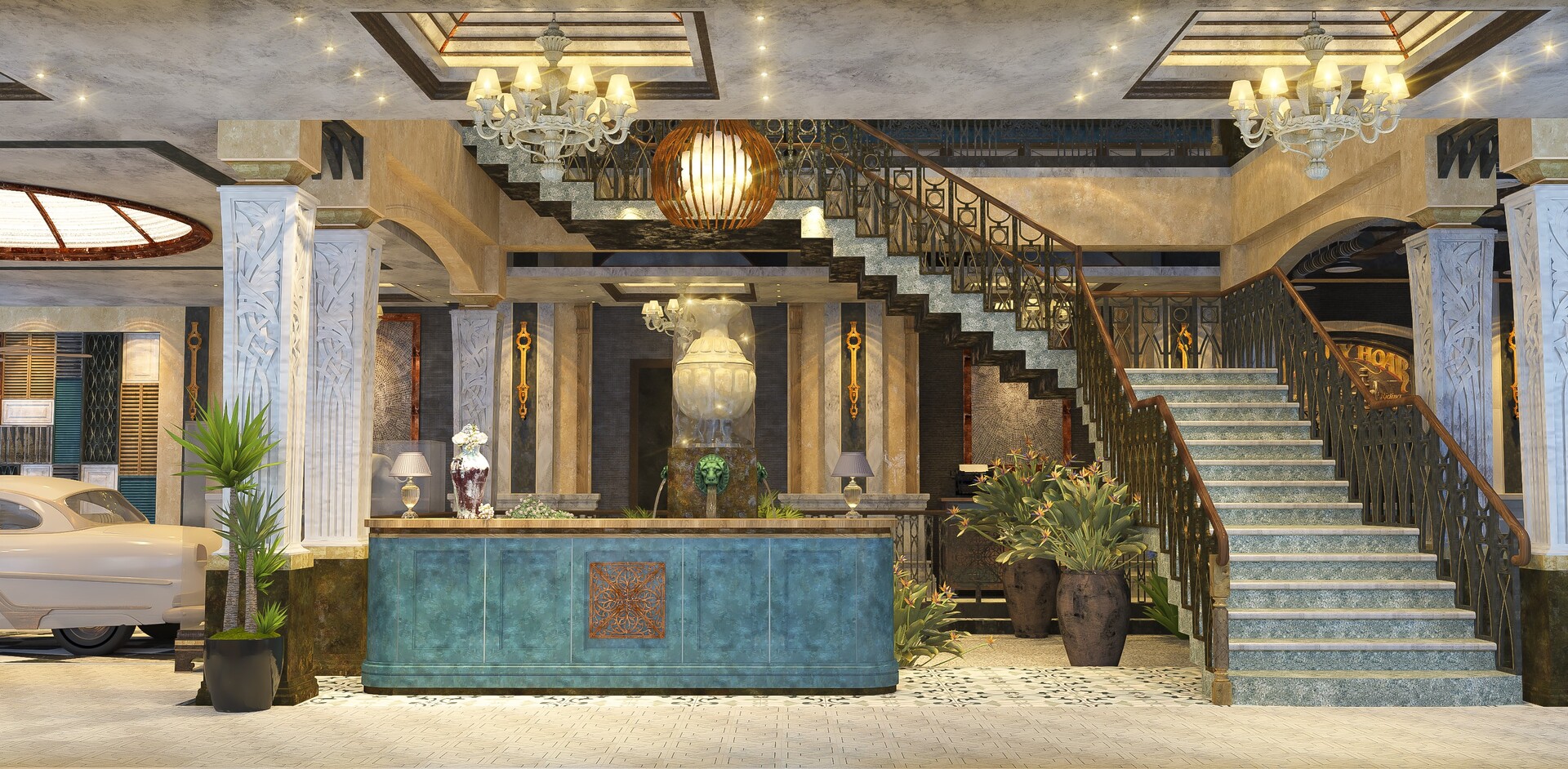 ArtStation - INDOCHINE LOBBY