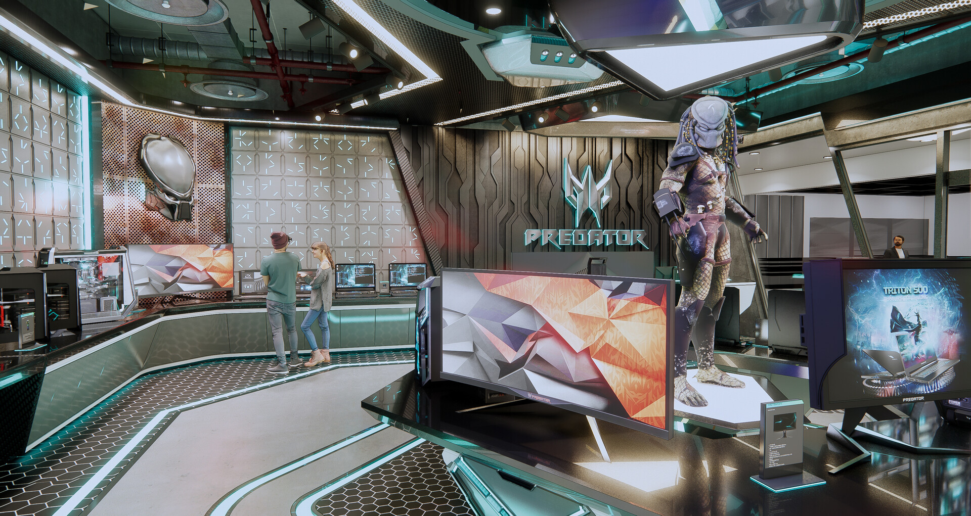 ArtStation - PREDATOR BRAND SHOP DESIGN 2021-INTERIOR 003- 1ST AWARD