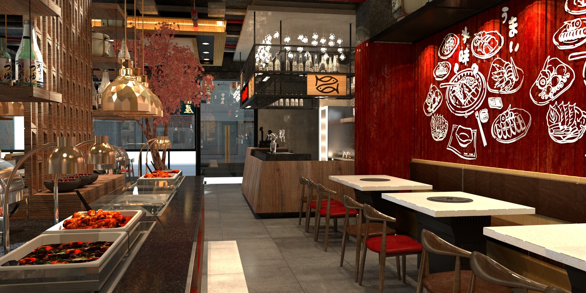 ArtStation - JAPAN STYLE RESTAURANT