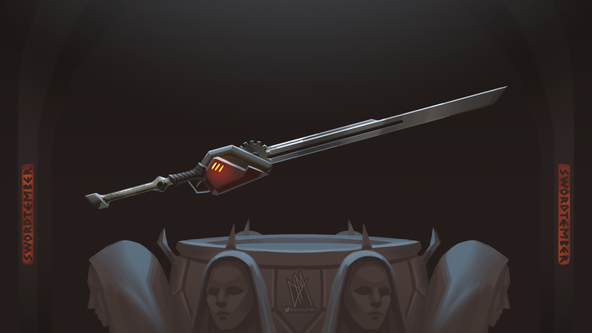 ArtStation - Gears sword - Day 3 - Motor-driven greatsword