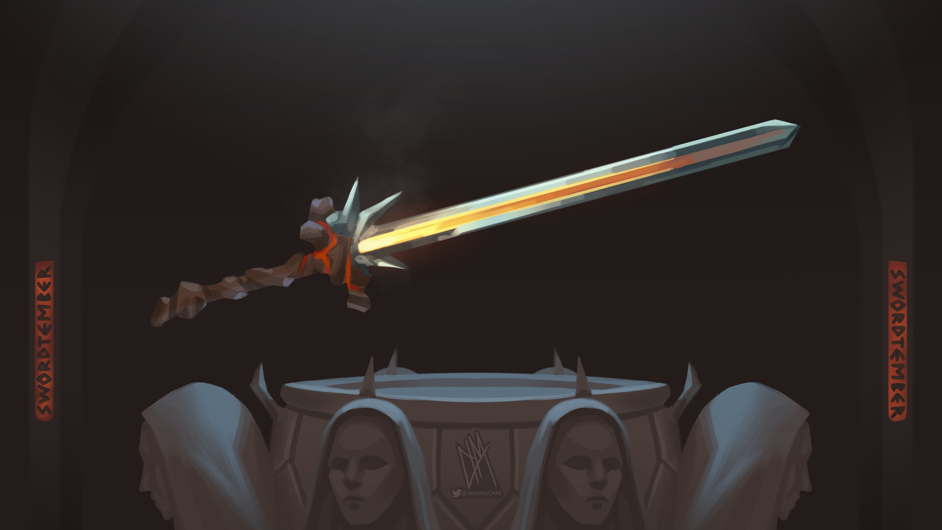 ArtStation - Elemental sword - Day 4 - Flameholder Cataclysm
