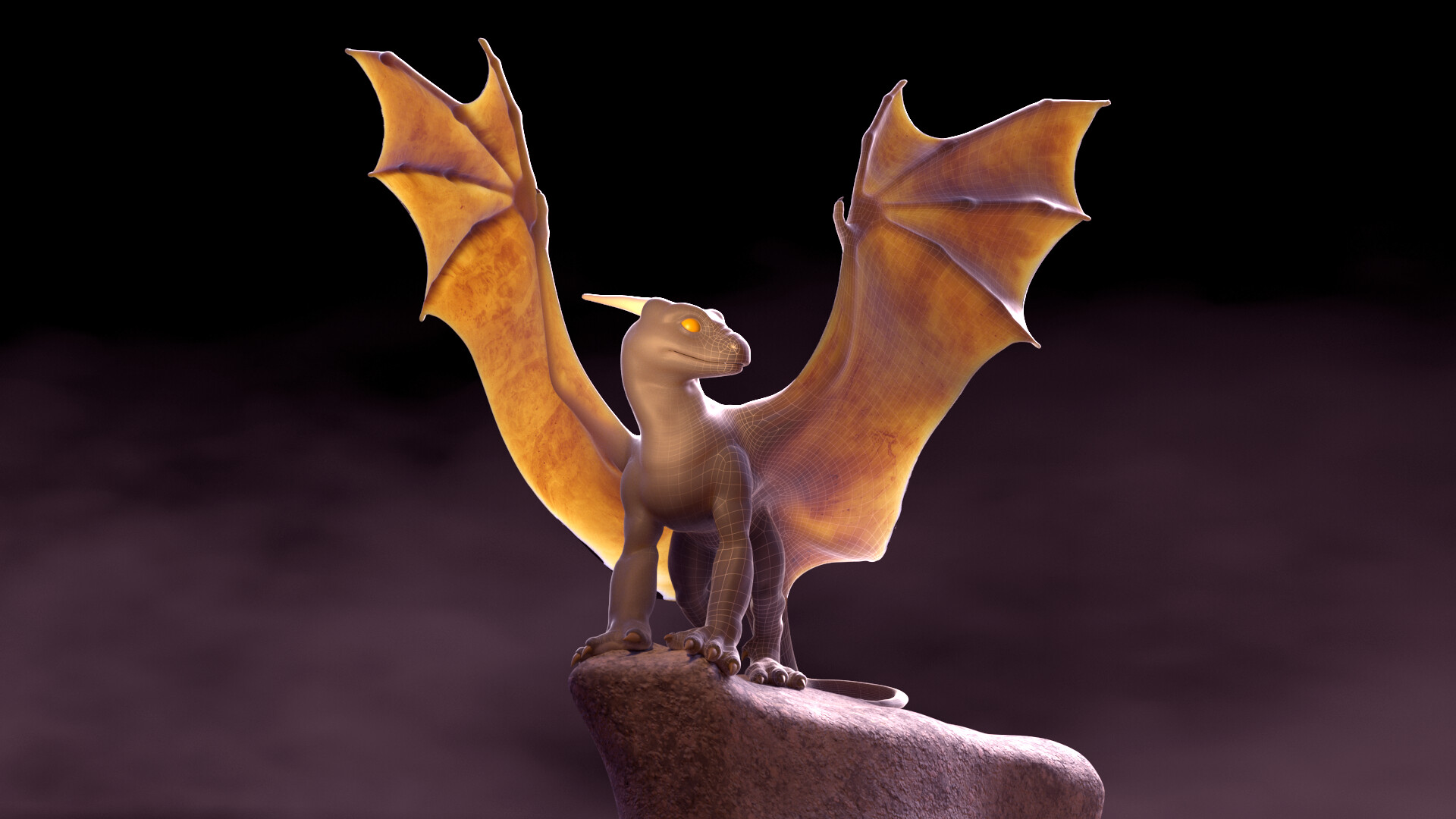 ArtStation - Dragon On Rock