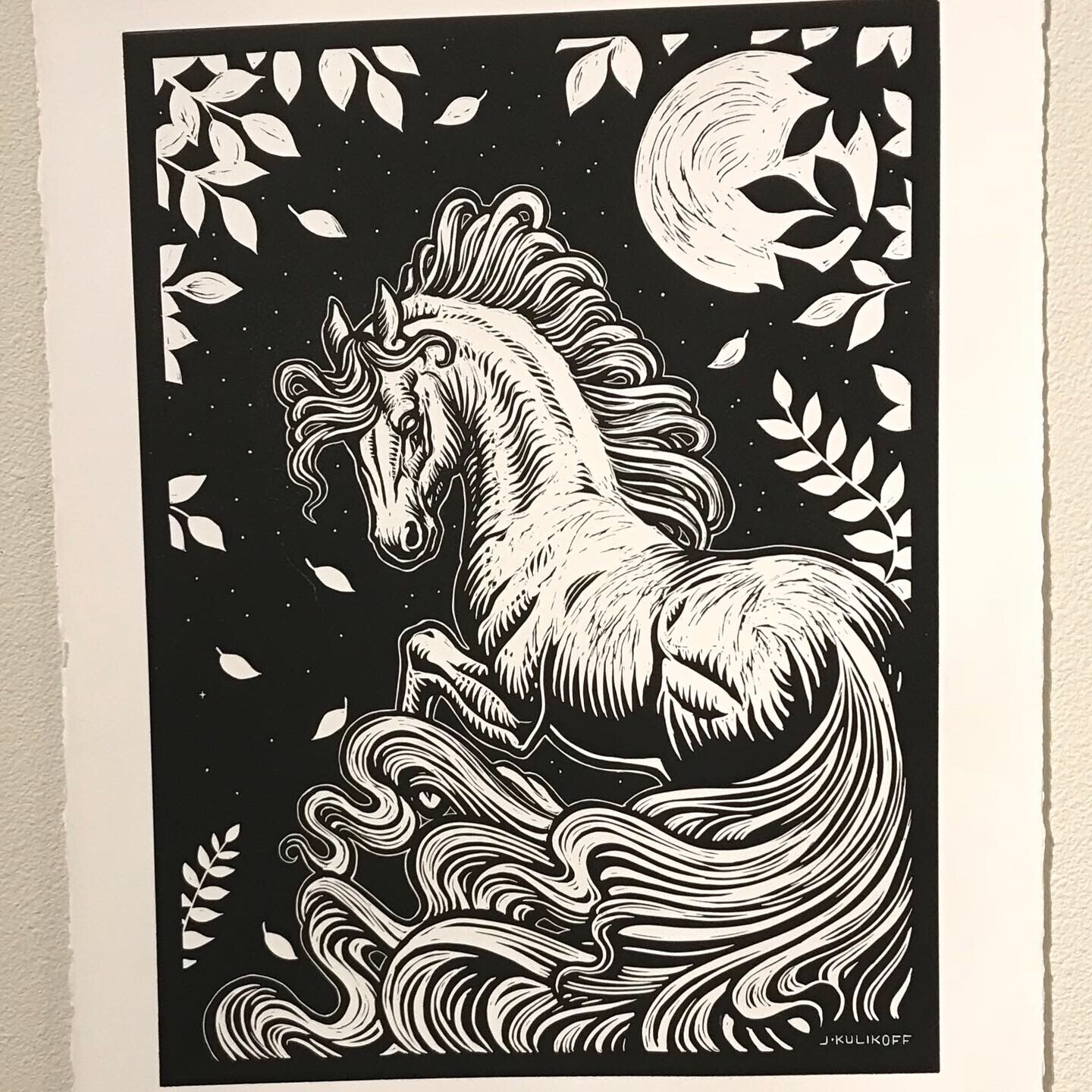 ArtStation - horsey linocut