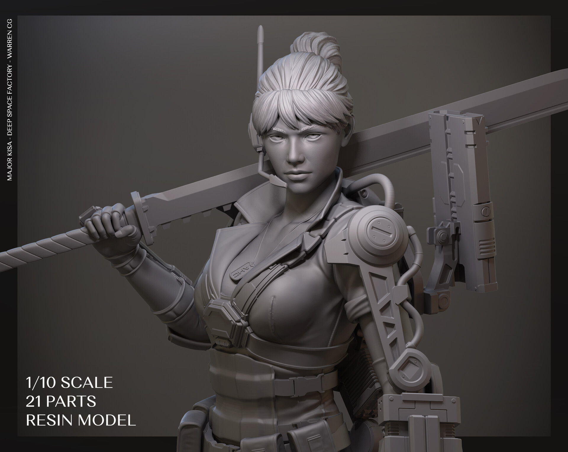 ArtStation - Battle Major Kisa (bust)