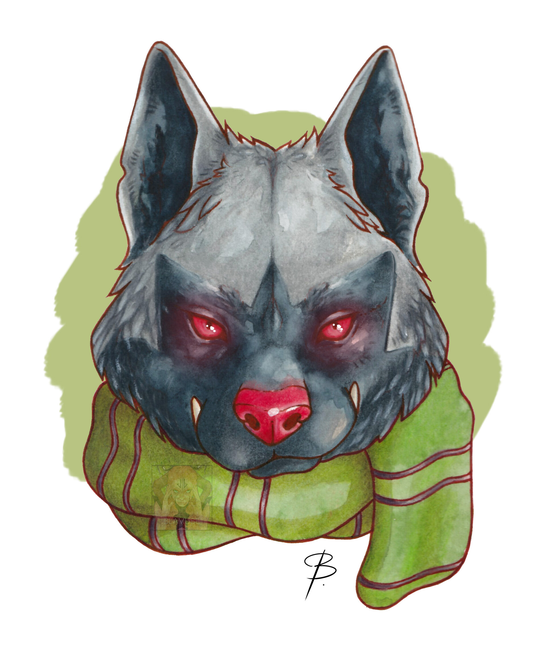 ArtStation - Poochyena Slytherin Portrait - Pokemon Harry Potter mashup