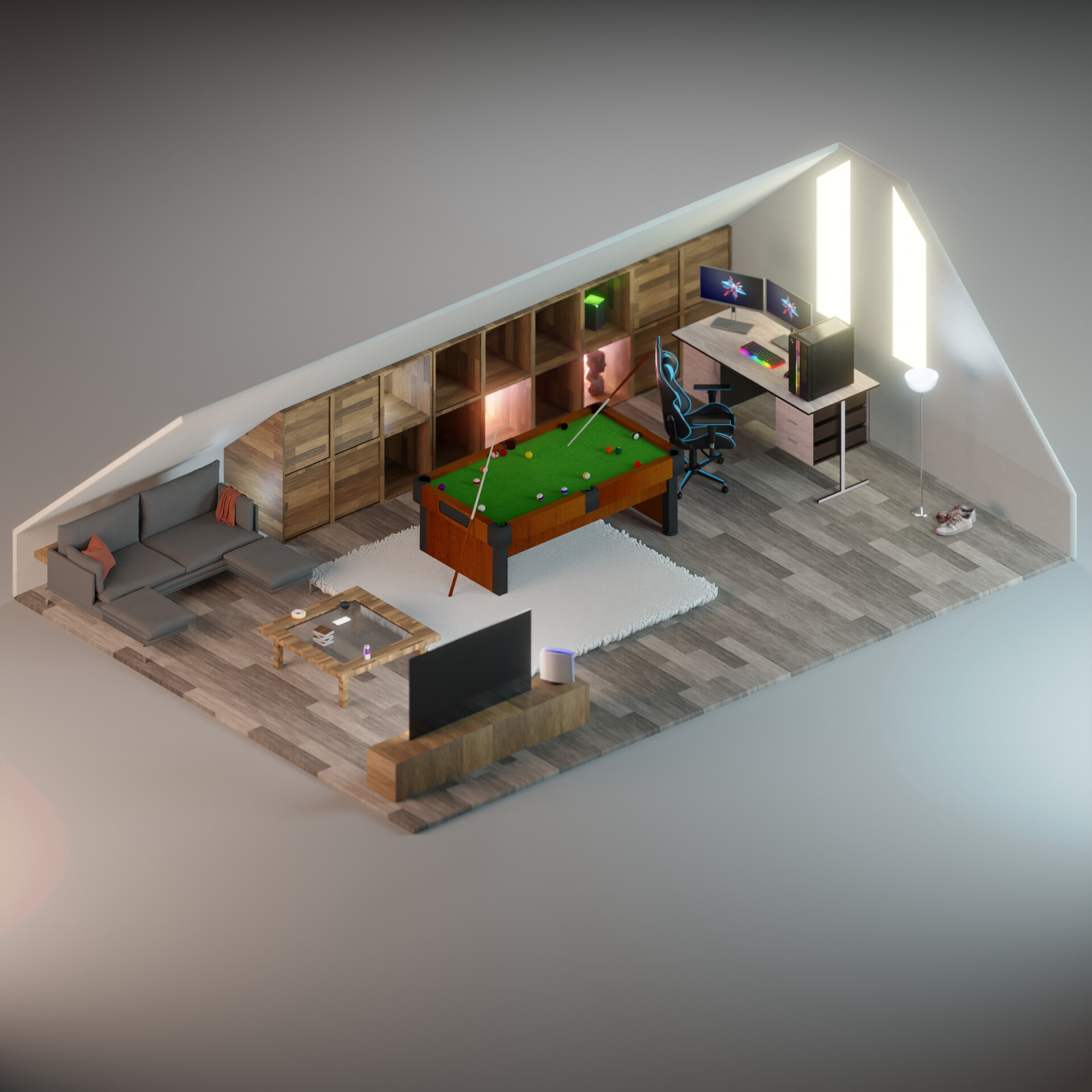 ArtStation - Billiard/Gaming Room