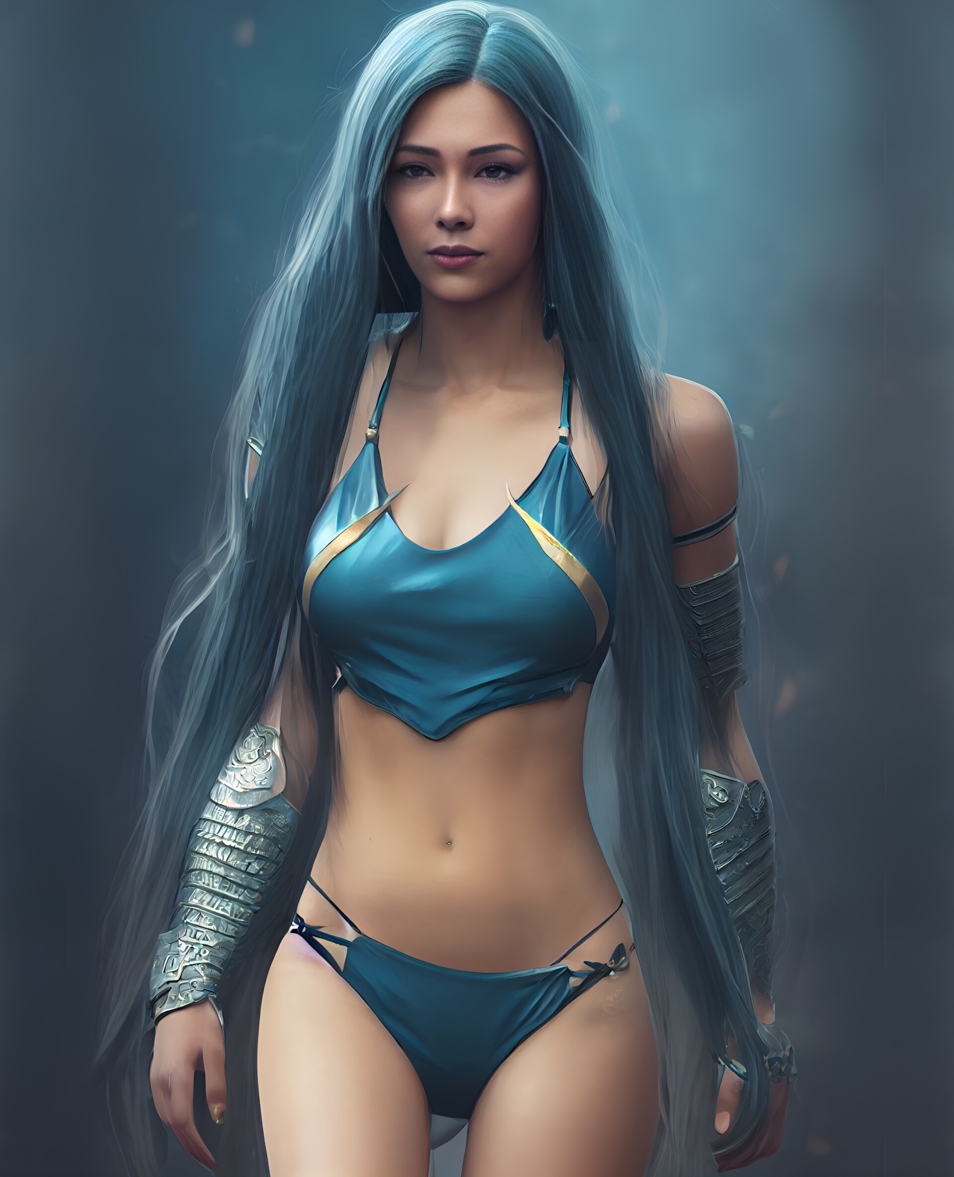 ArtStation - Blue female guardian