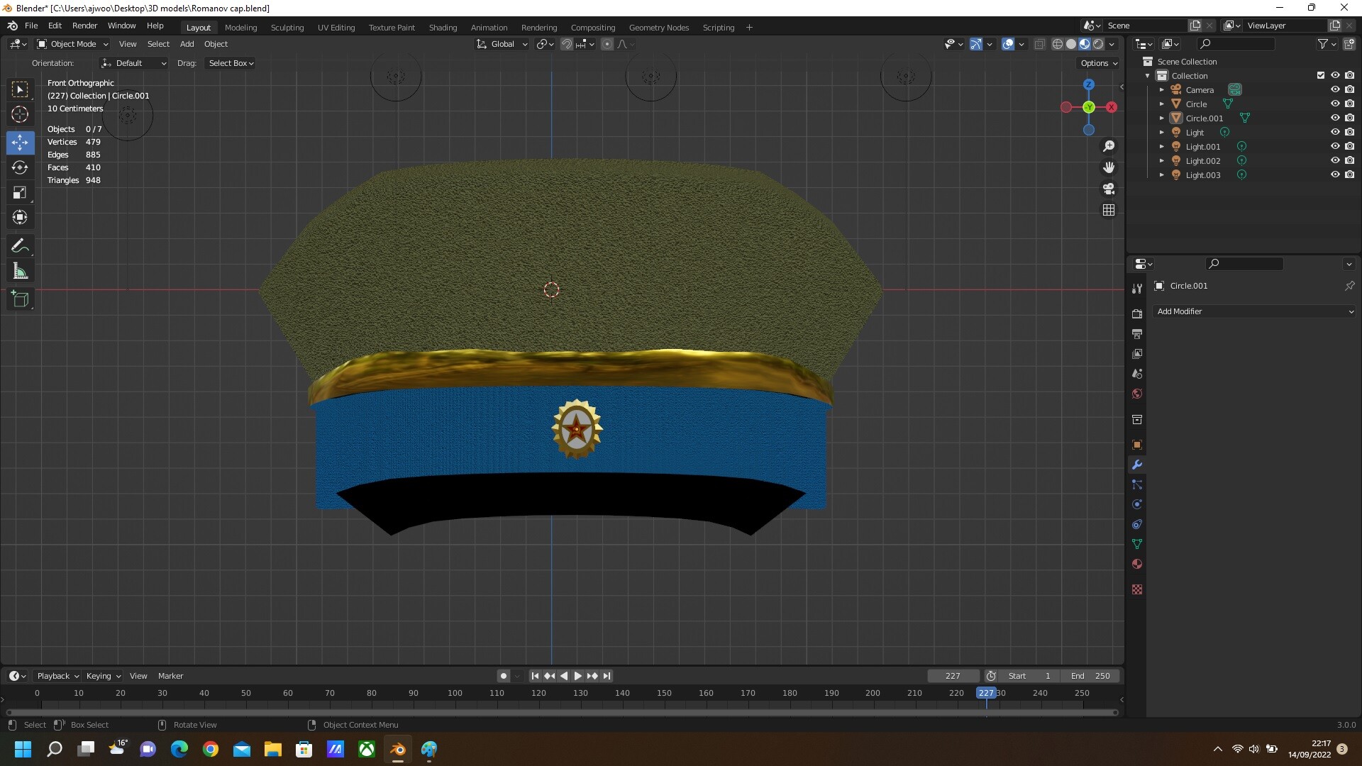 ArtStation - Military officer hat updated