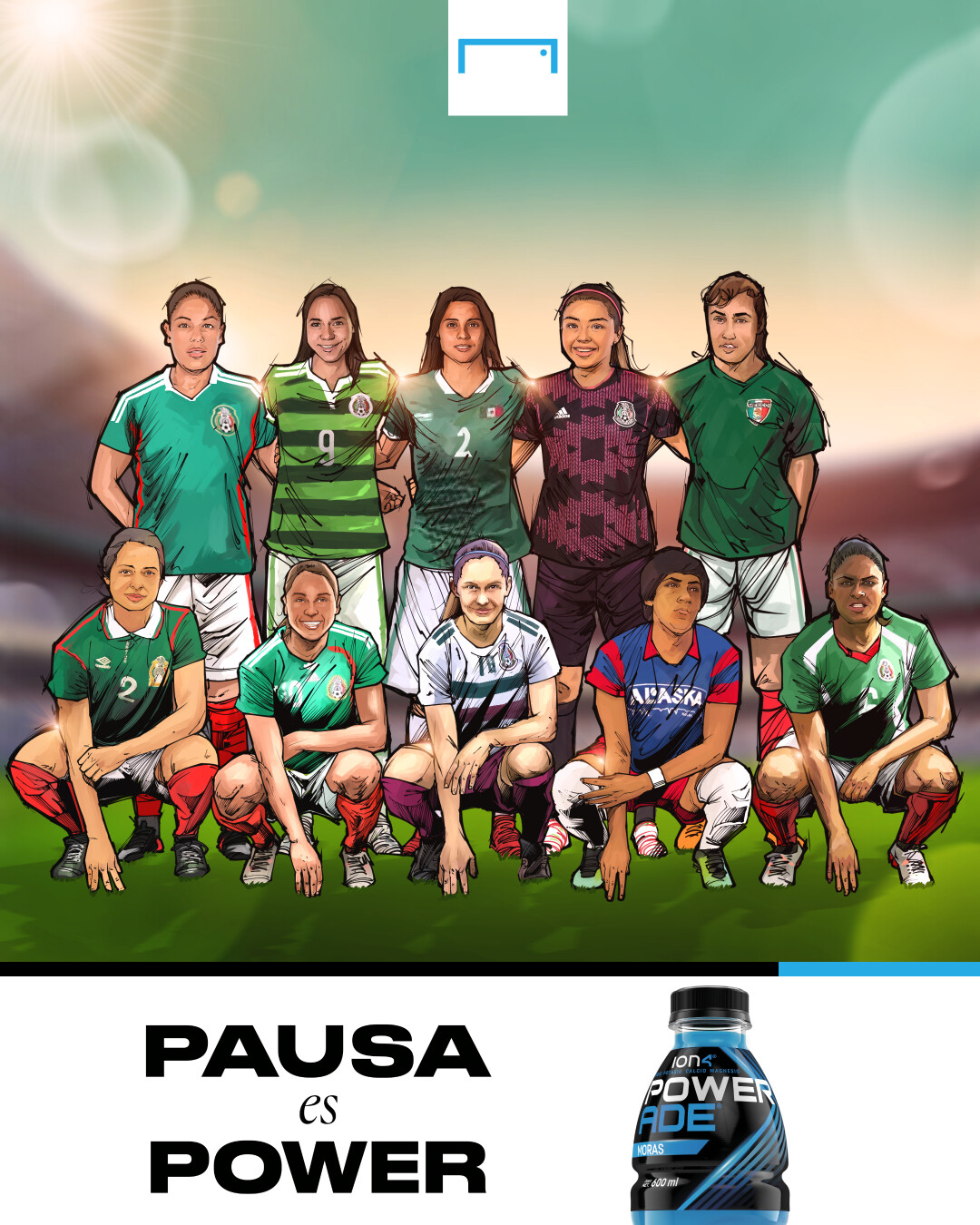 ArtStation - Powerade Seleccion Mexicana Femenil Dream Team