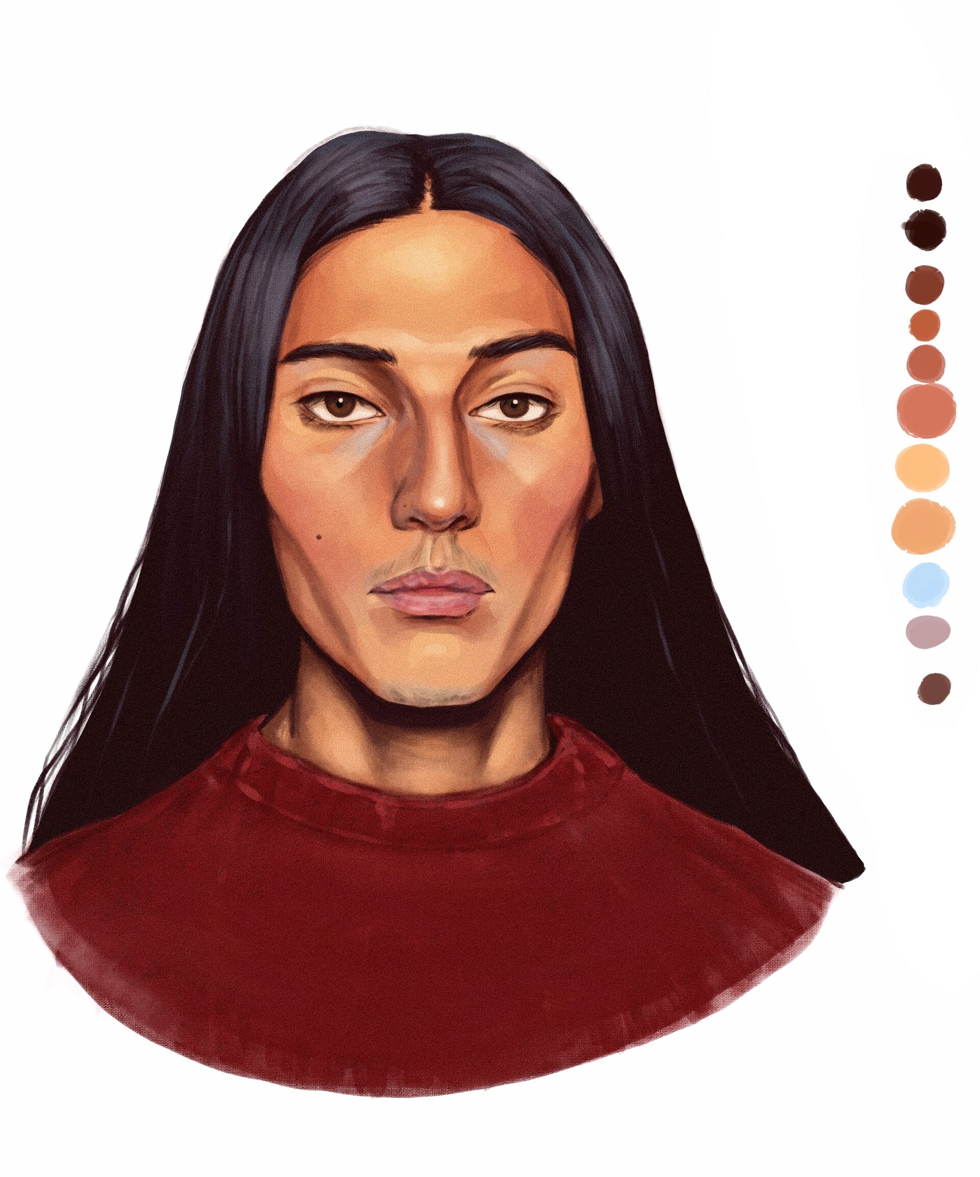 ArtStation - Portrait Study of Model, Cherokee Jack